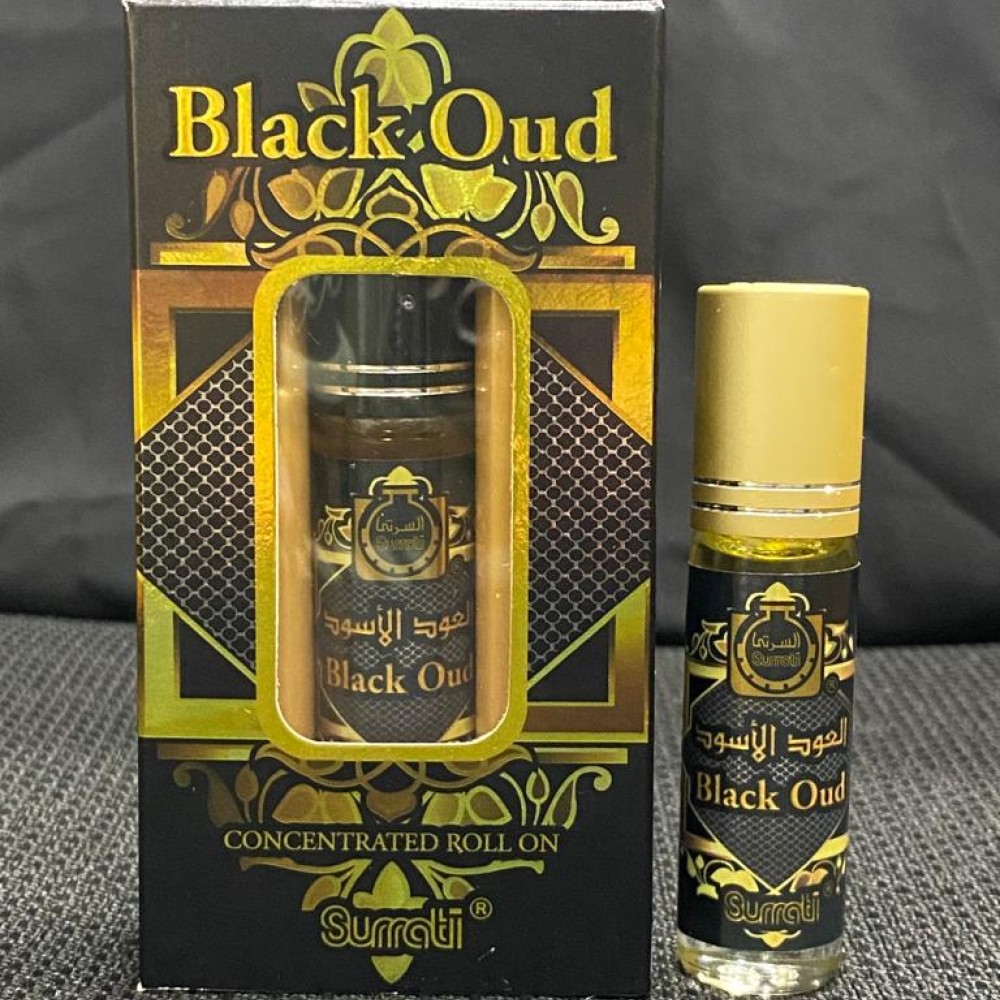 Surrati Black Oud 6ml - Premium Bold Oud Attar Perfume