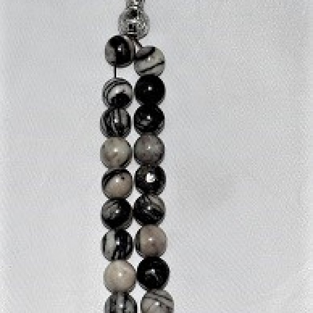 Real Marble Beads 33 Counts With Grey Marble 10 MM | Naqshbandi Islamic ...