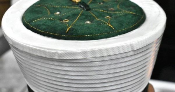 Green Syrian Shami Imam Hat – Handmade Satin & Leather Cap
