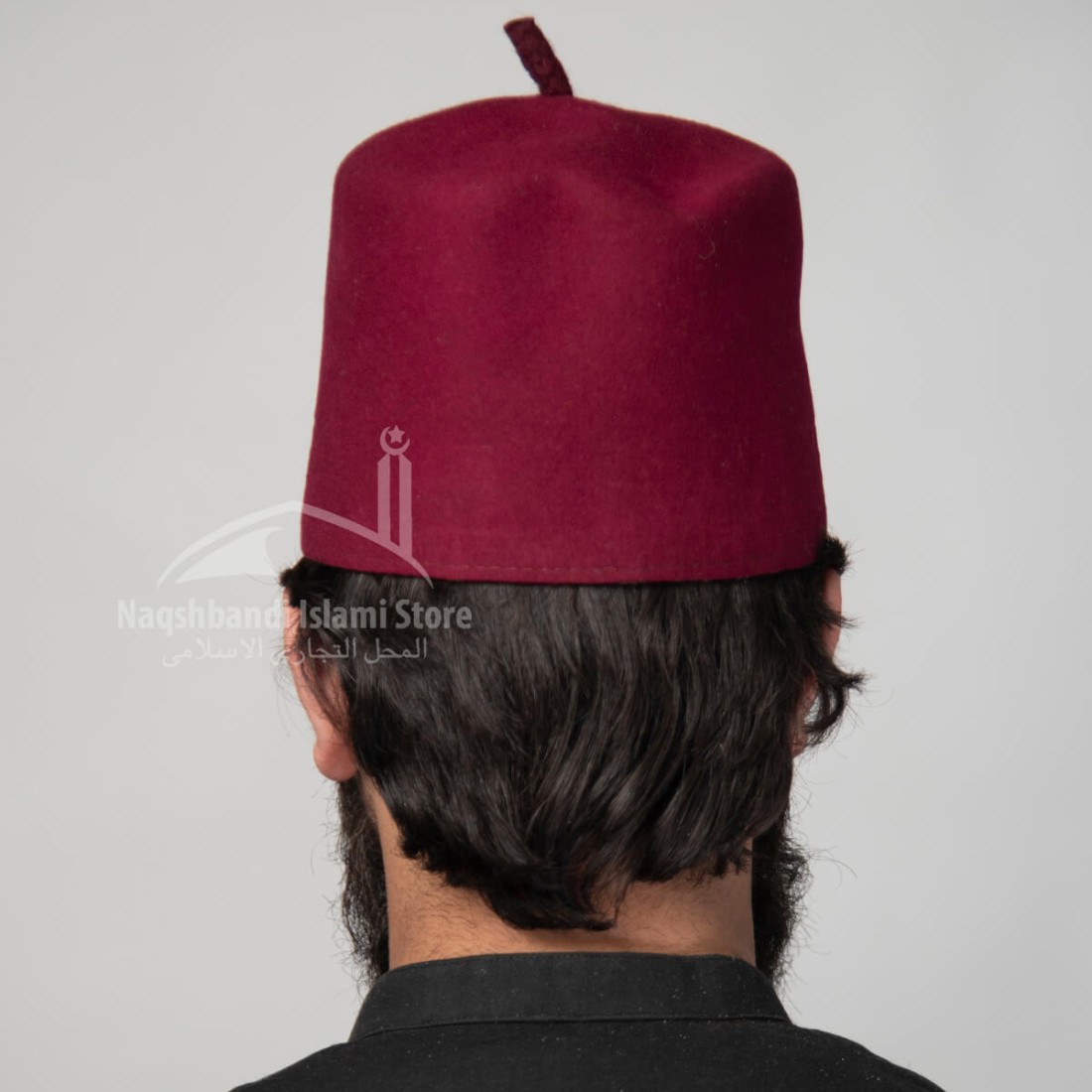 Traditional Ottoman Turkish Fez Cap – Felted Wool Maroon