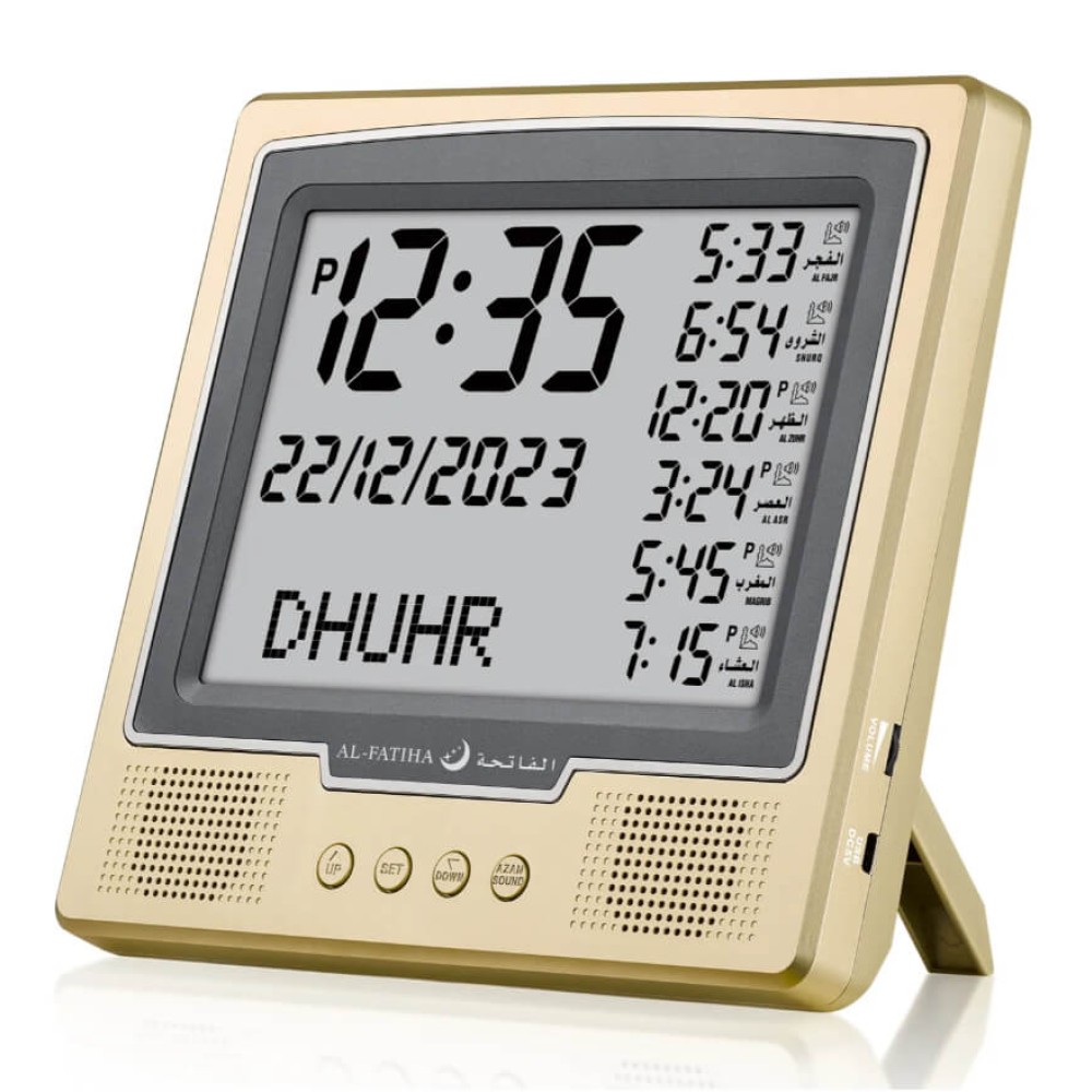 Athan Desk Clock – Full Azan Display, Prayer Time Clock