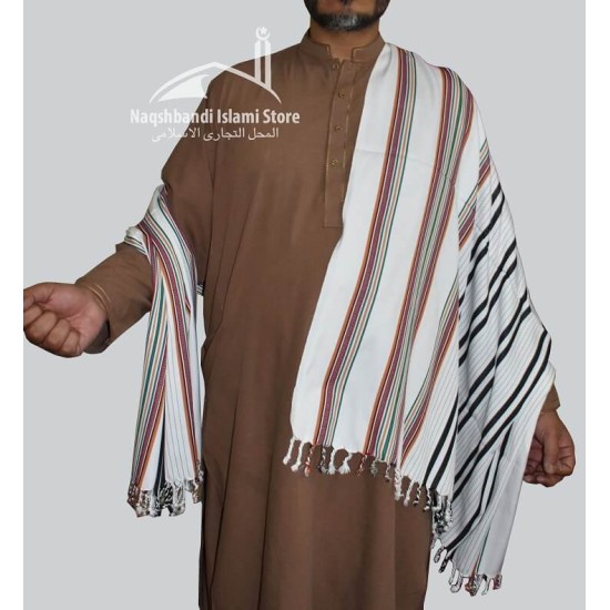 White Habirah Yemeni Shawl